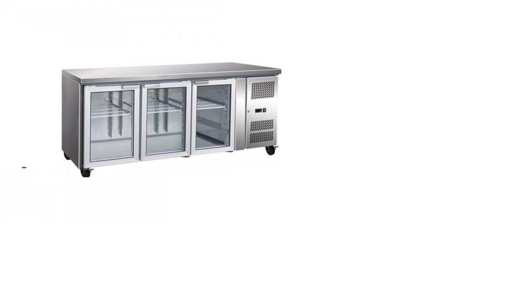 3 Glass Doors Bench Fridge FED - Australiana