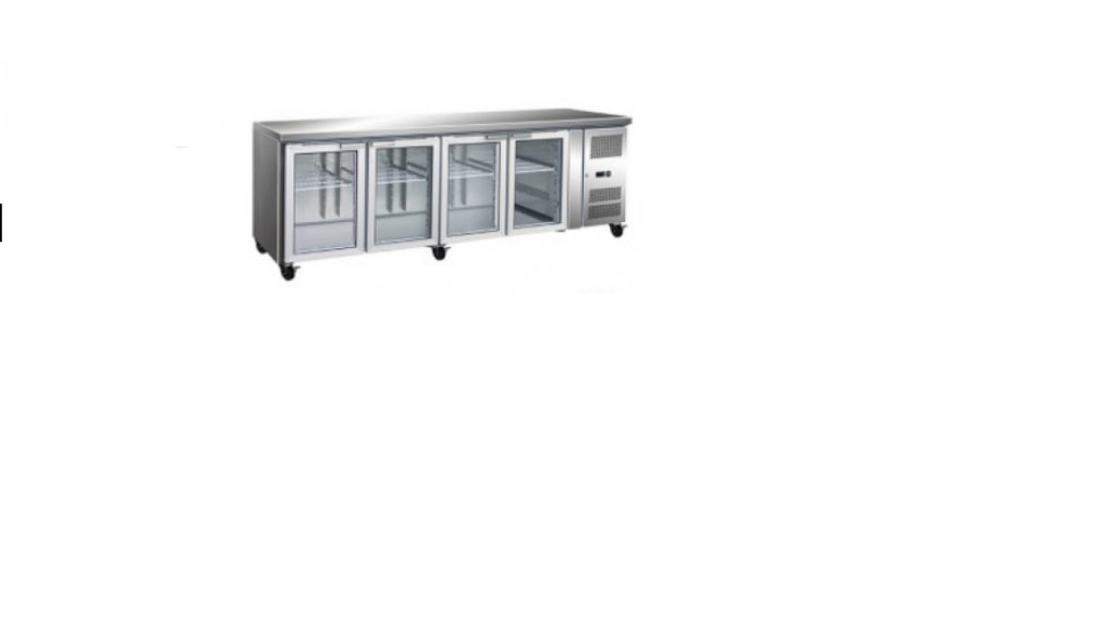 4 Glass Door Bench Fridge – FED- Australiana